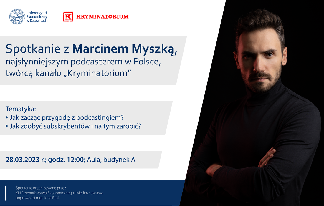 Spotkanie autorskie z podcasterem Marcinem Myszką| Uniwersytet ...